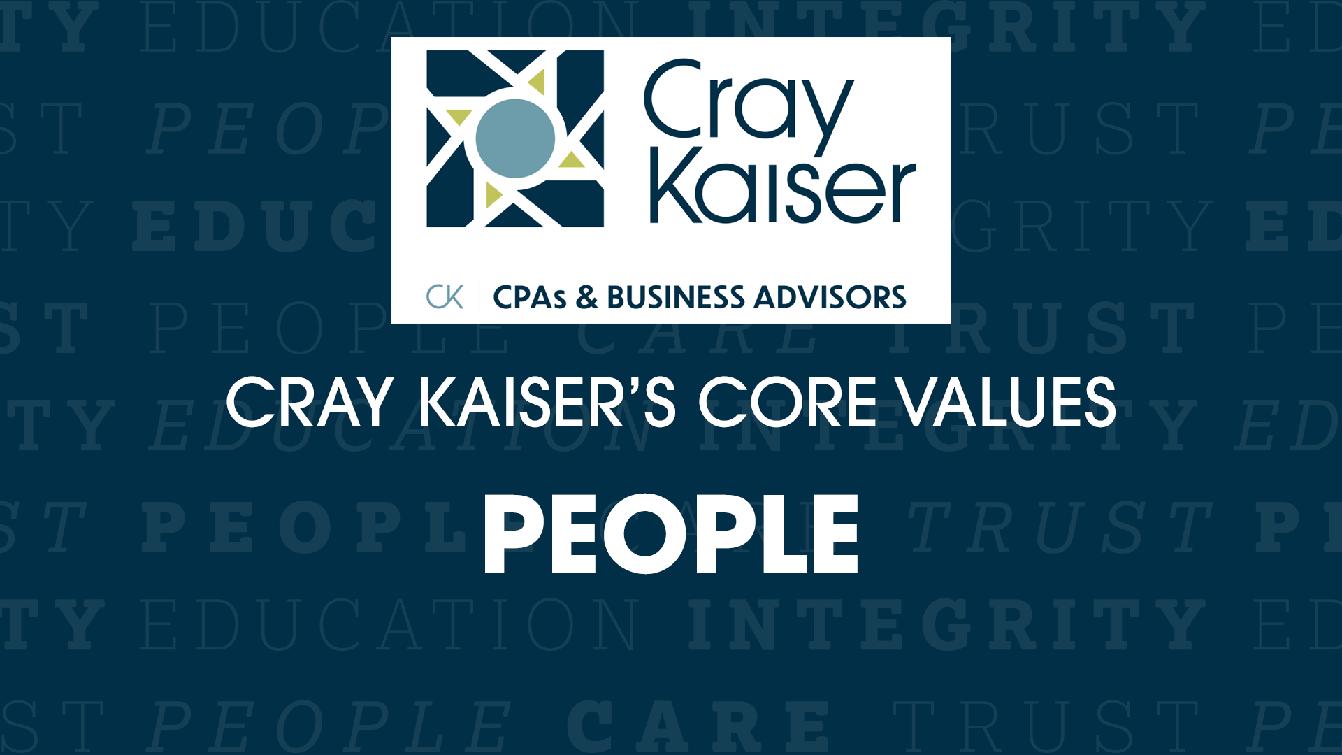 Cray Kaiser's Values - People - Cray Kaiser